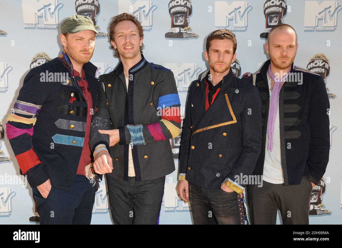 Coldplay arriving at the 2008 MTV Movie Awards, Universal Studios, Los ...