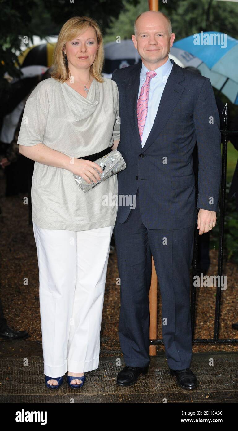 William and Ffion Hague arrive at Sir David Frost's Summer Garden Party ...