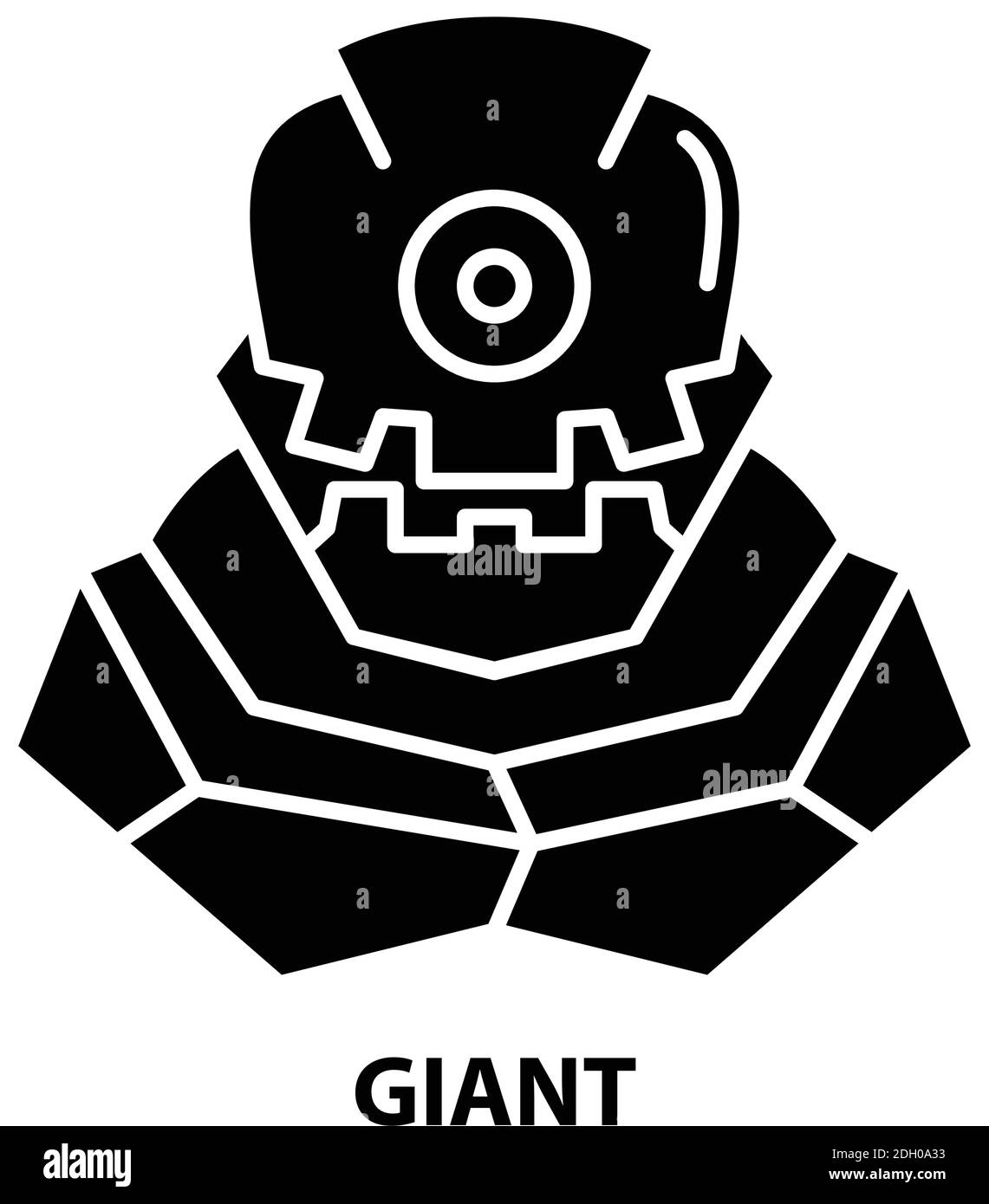 giant icon, black vector sign with editable strokes, concept ...