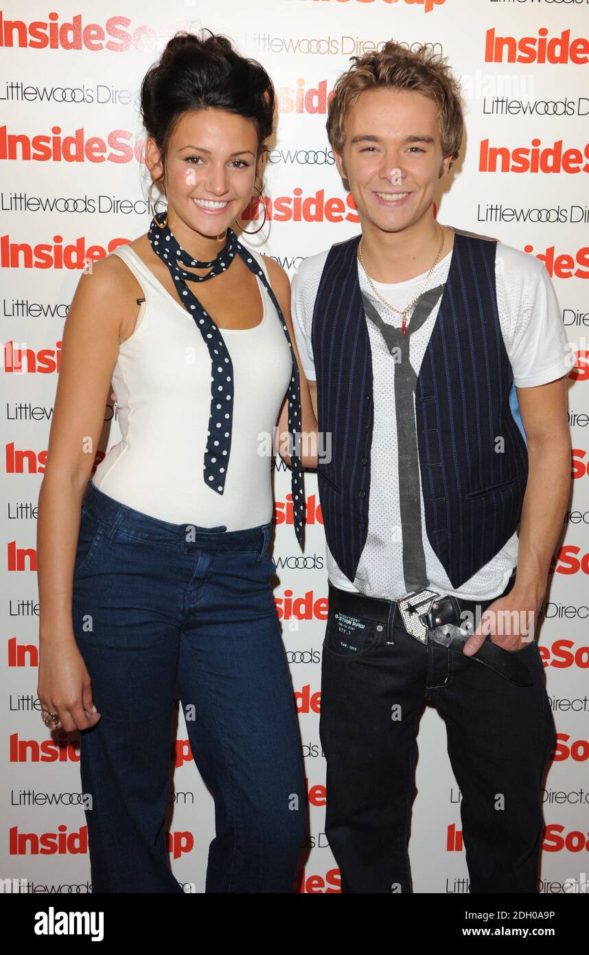 Michelle Keegan and Jack Shepherd arriving at the Inside Soap Awards ...