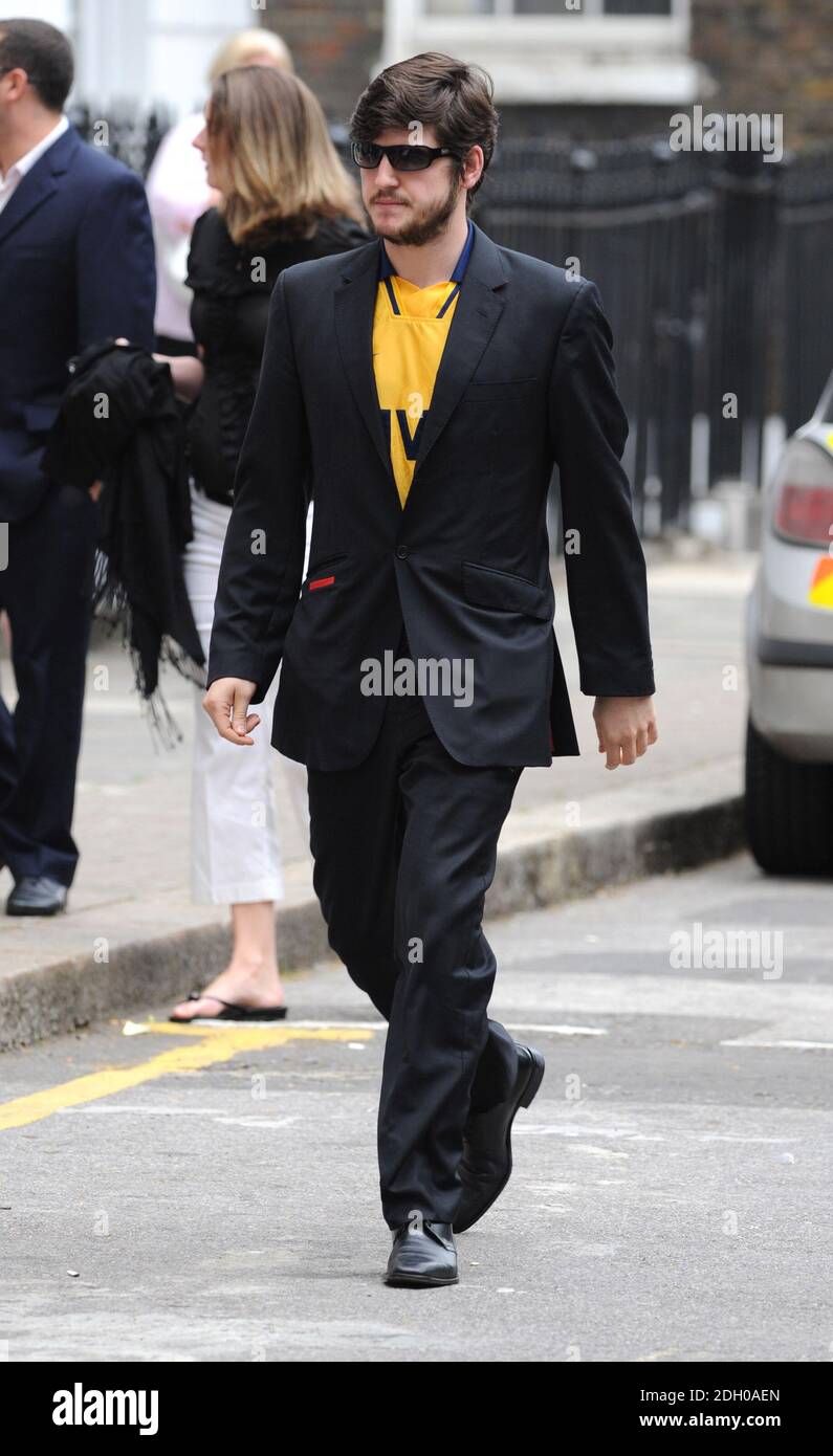 Ex-Eastenders actor James Alexandrou at the funeral of Ben Kinsella, at ...