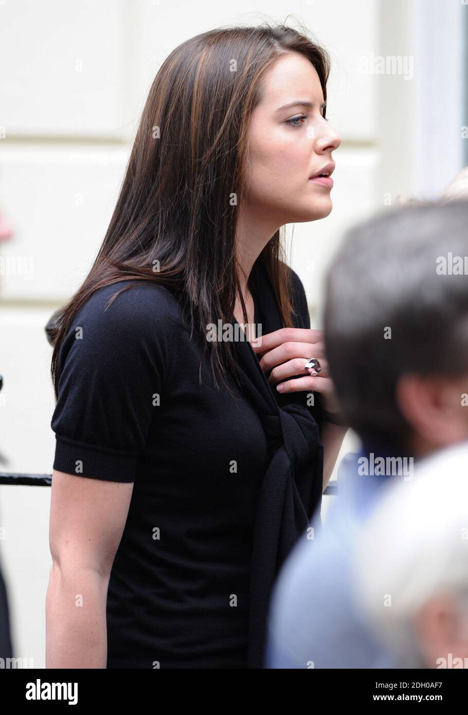Actress Michelle Ryan at the funeral of Ben Kinsella, at the St. John's ...