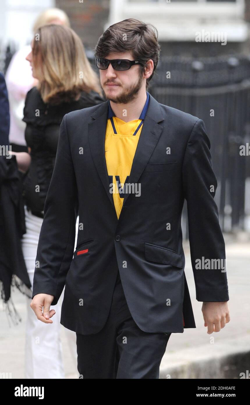 Ex-Eastenders actor James Alexandrou at the funeral of Ben Kinsella, at ...