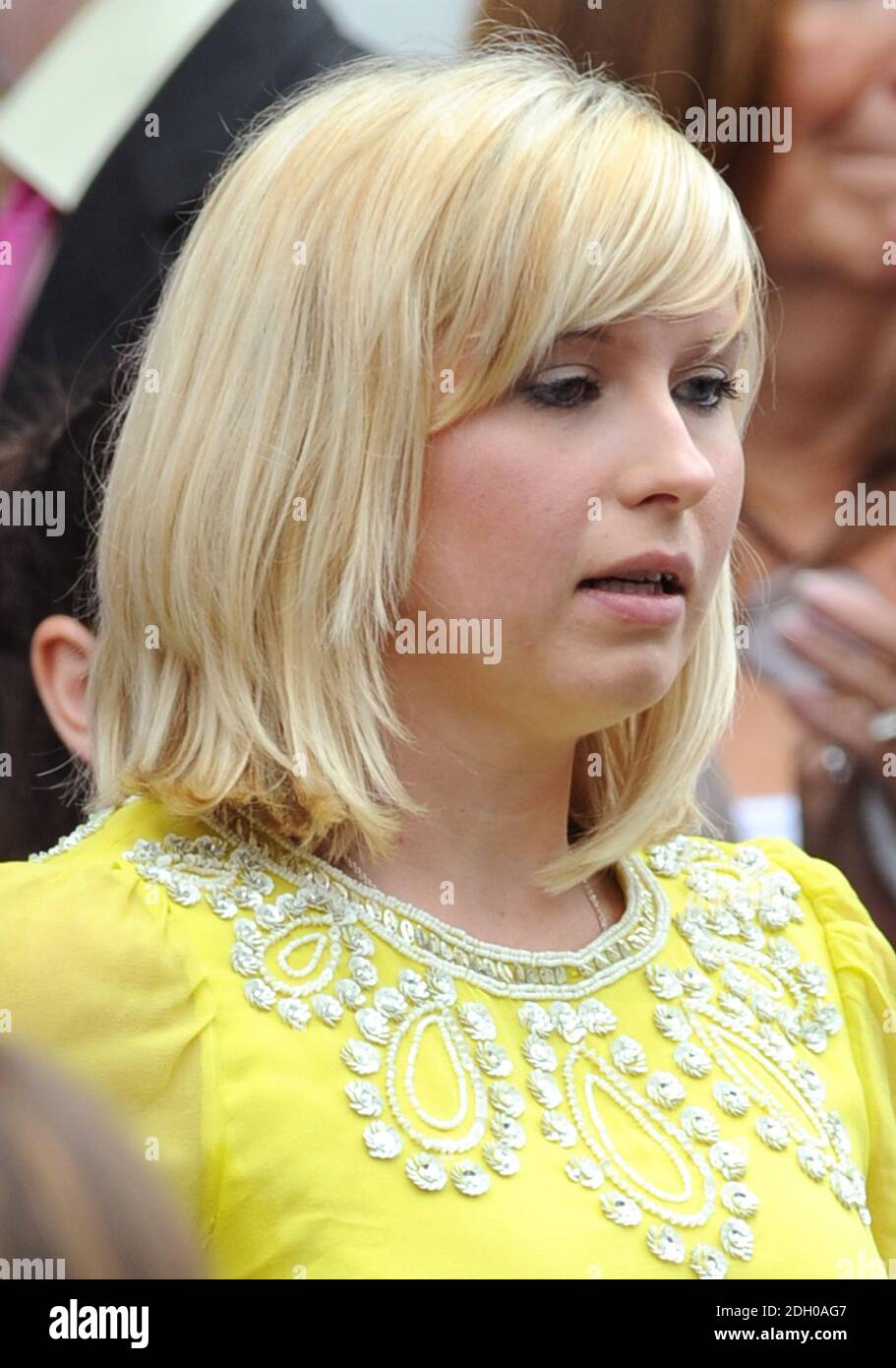 Brooke Kinsella attends the funeral of her brother Ben Kinsella at the ...