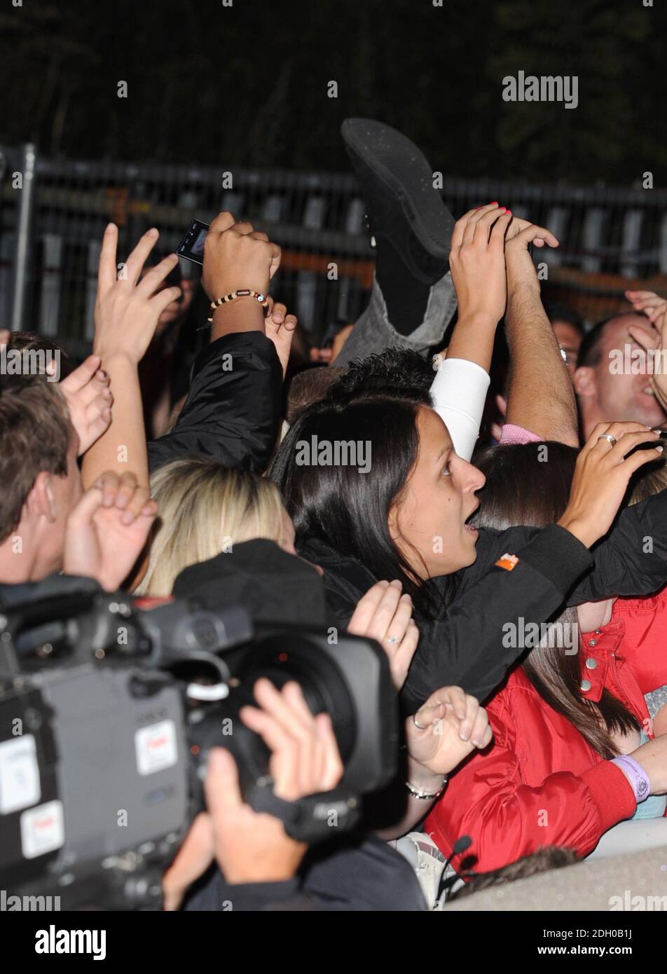 Stuart Pilkington jumps into the crowd as he becomes the ninth ...