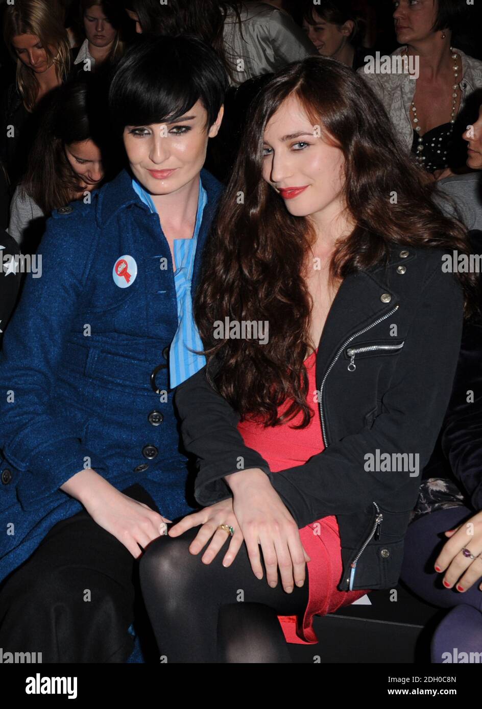 Erin O'Connor and Elizabeth Jagger at the Jaeger London Fashion Show ...