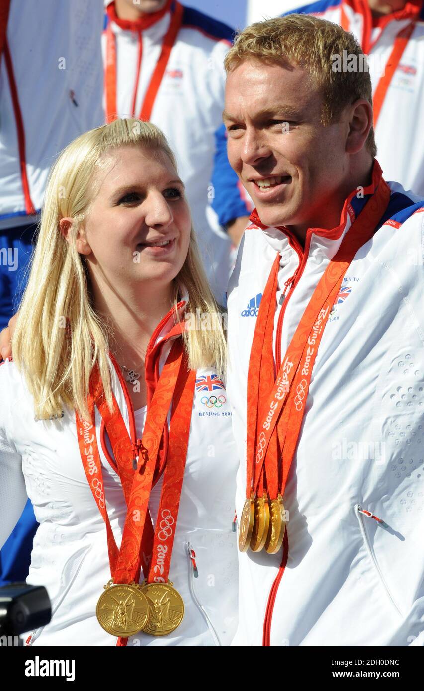Rebecca Adlington and Chris Hoy take part in the parade for Britain's ...