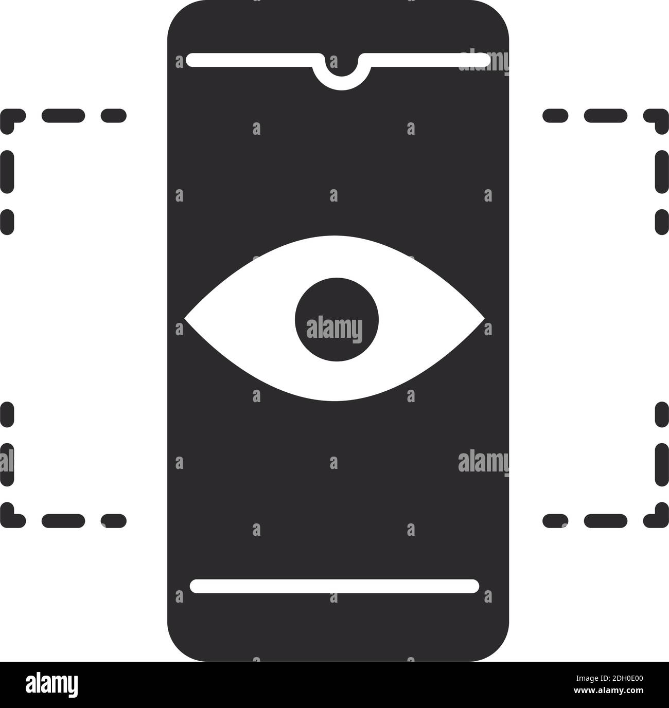 augmented reality smartphone interaction eye vector illustration ... augmented reality smartphone interaction eye vector illustration ...