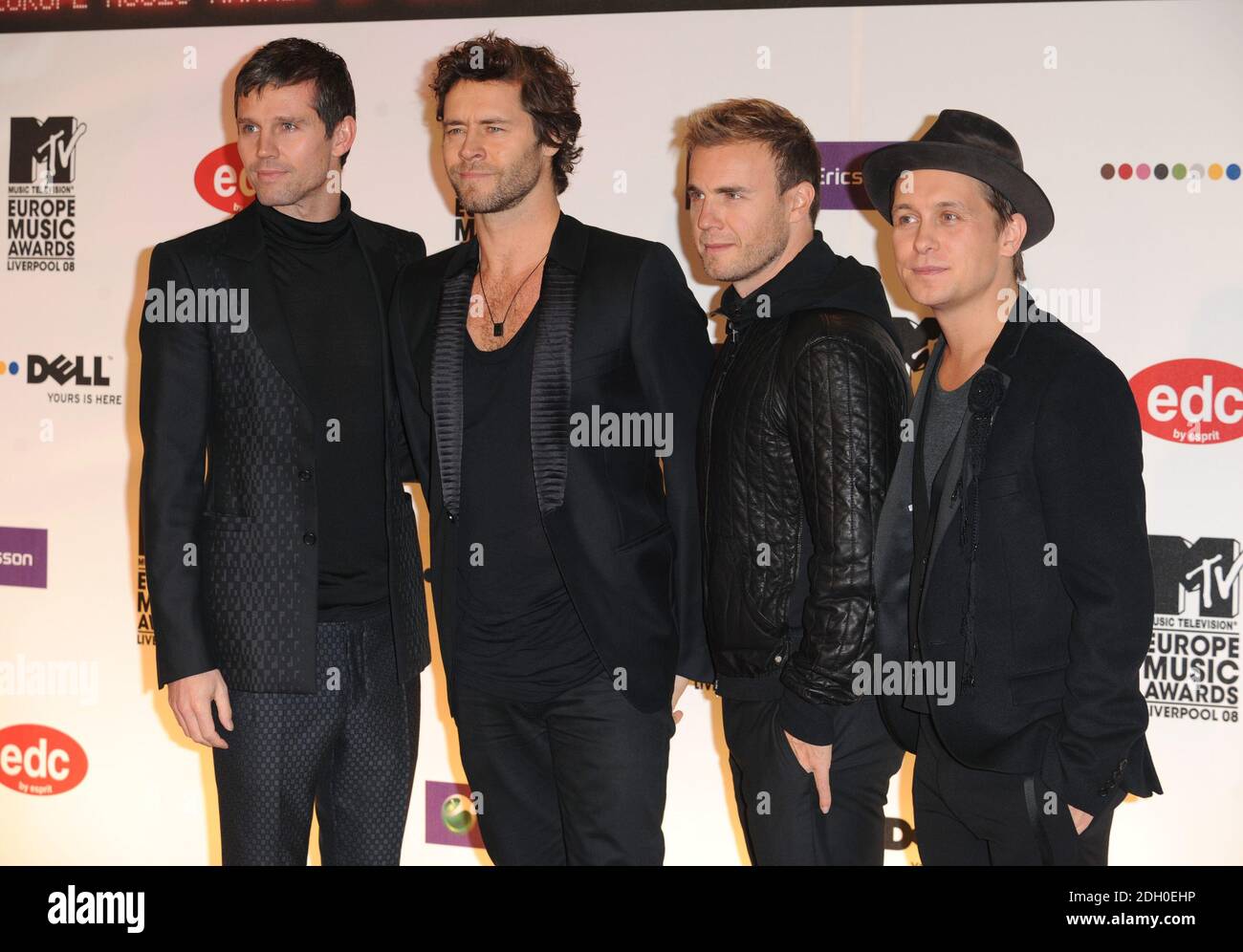 Take That arriving at the MTV 2008 European Music Awards, Liverpool ...