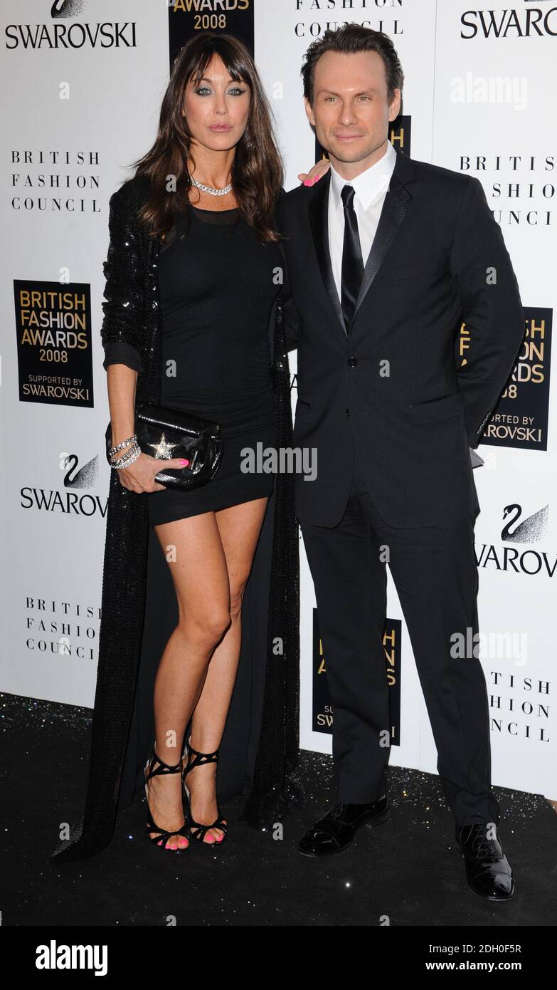 Tamara Mellon and Christian Slater arrive for the 2008 British Fashion ...