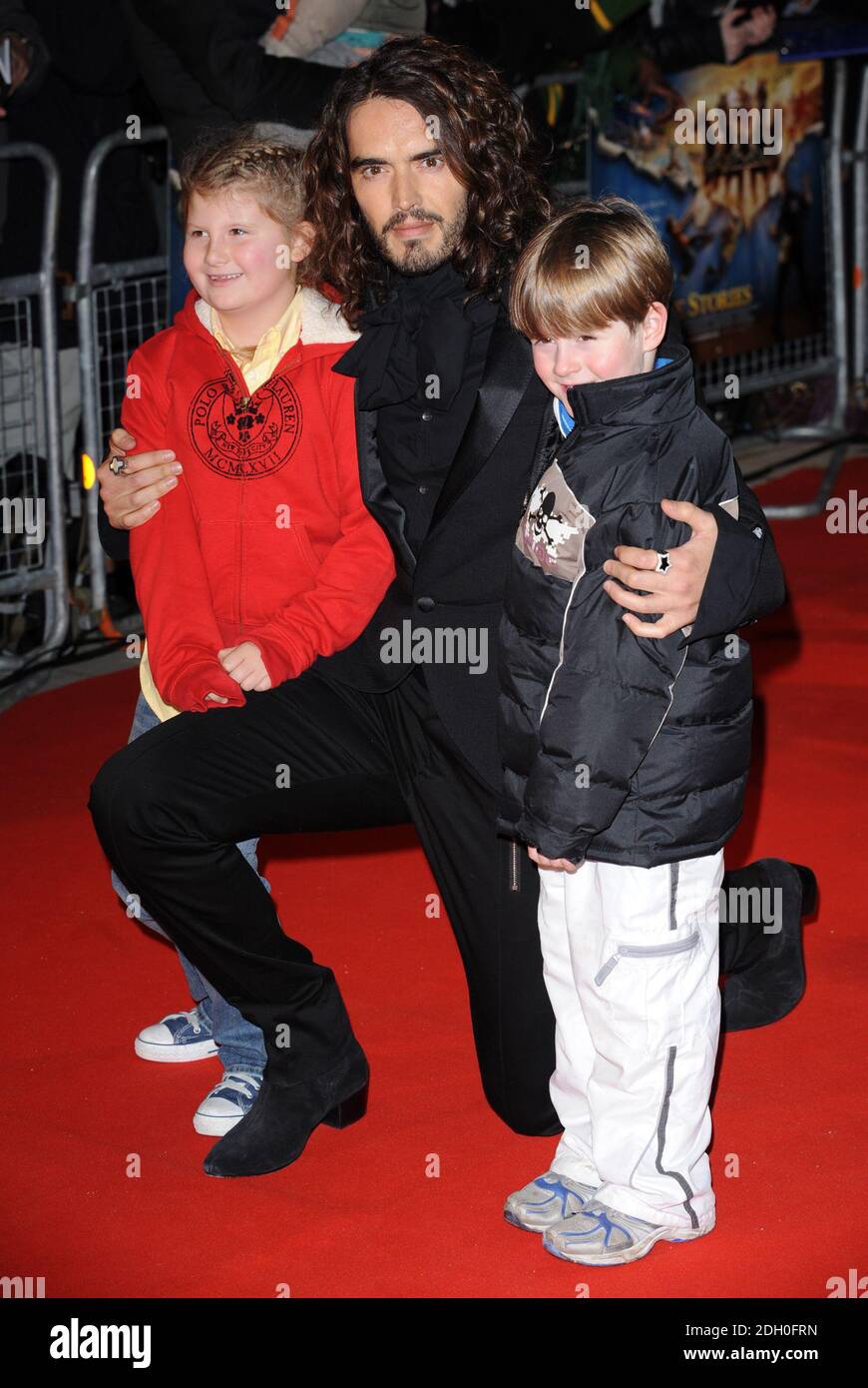 Russell Brand arrives at the premiere of Bedtime Stories at the Odeon ...