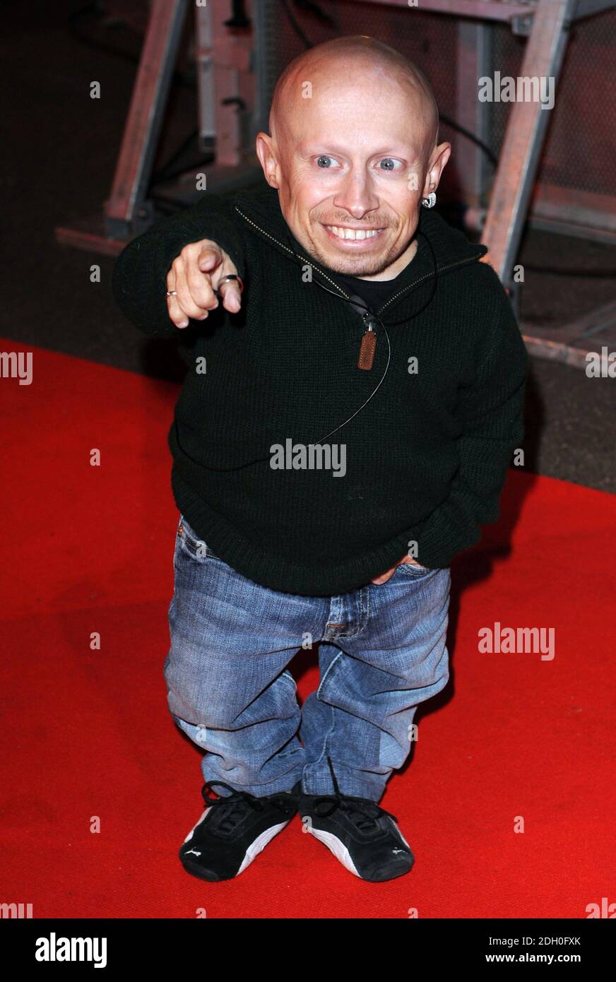 Vern Troyer arrives to enter the Celebrity Big Brother house at Elstree ...