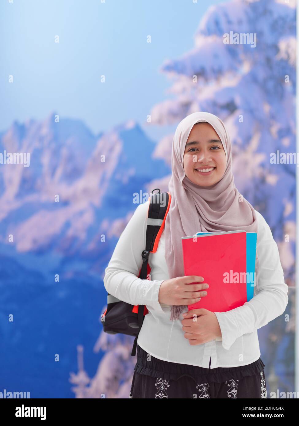 Portrait of middle eastern female student or teenager Stock Photo - Alamy
