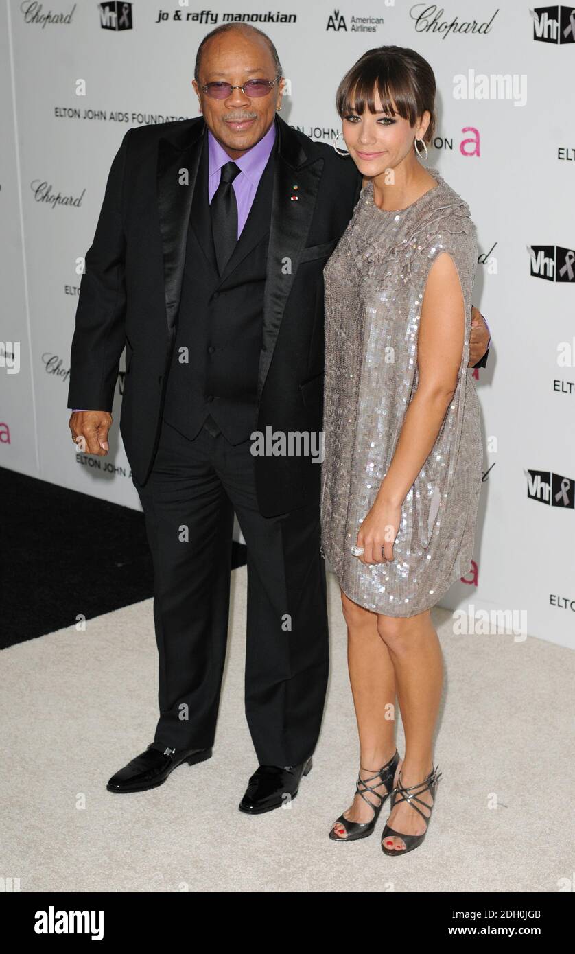 Quincy Jone and Rashida Jones arriving at the 17th Annual Elton John ...