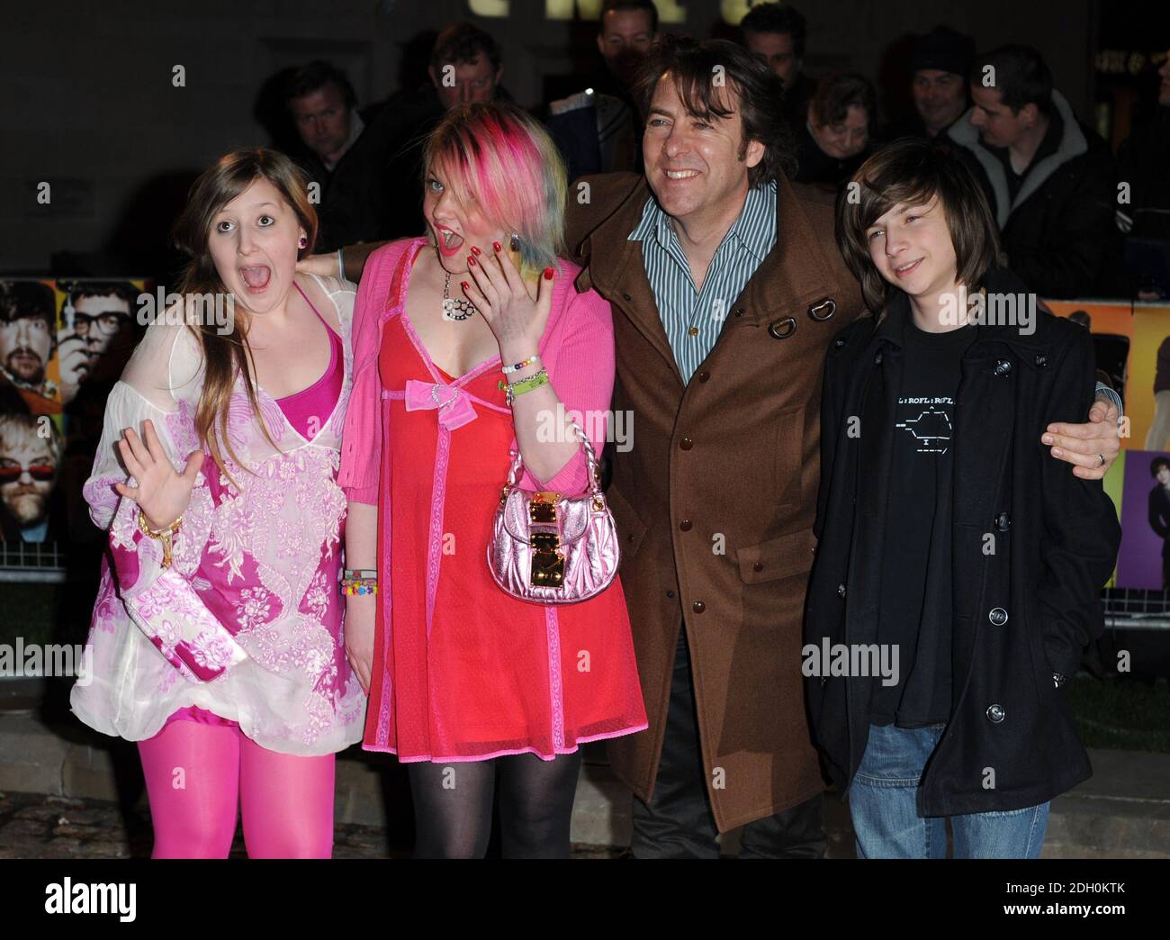 Jonathan Ross and family arriving for the premiere of The Boat That ...