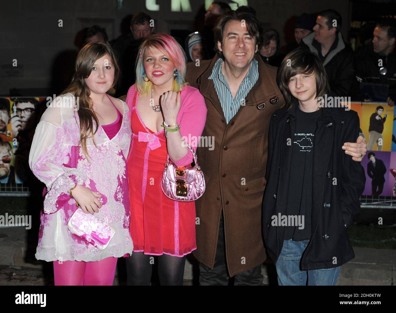 Jonathan Ross and family arriving for the premiere of The Boat That ...