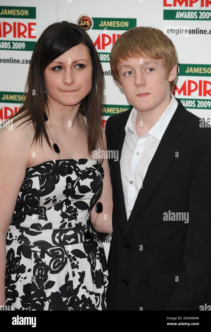 Thomas Turgoose and guest at the Empire Film Awards 2009, Grovesnor ...