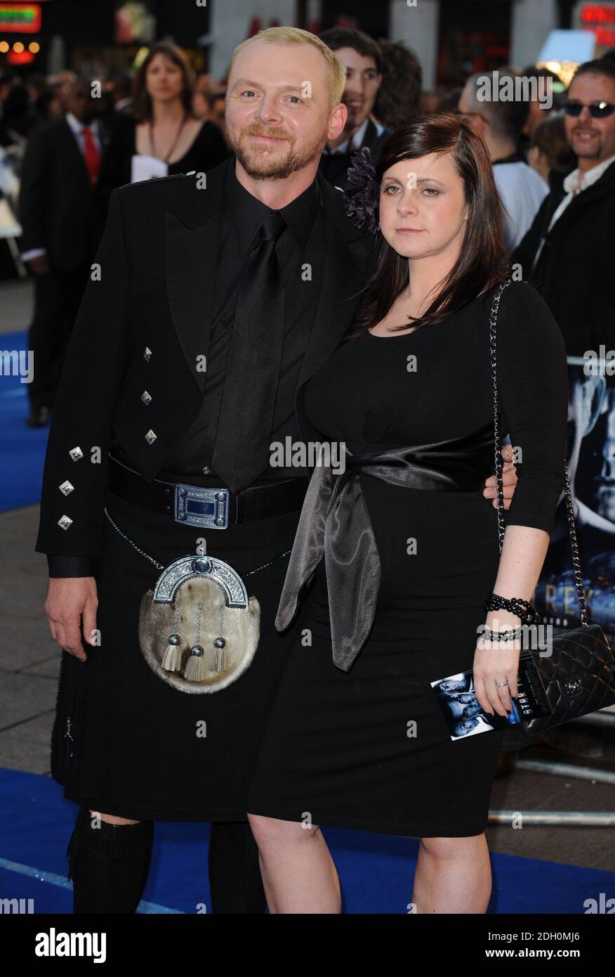 Simon Pegg and Maureen McCann arriving at the UK Premiere of Star Trek ...