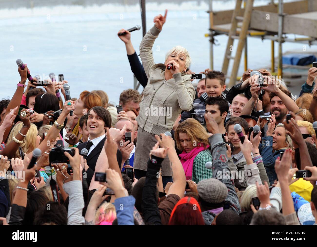 Pink takes part in the filming of the new T Mobile advert, leading a ...