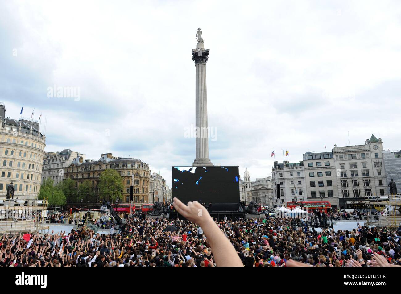 Pink takes part in the filming of the new T Mobile advert, leading a ...