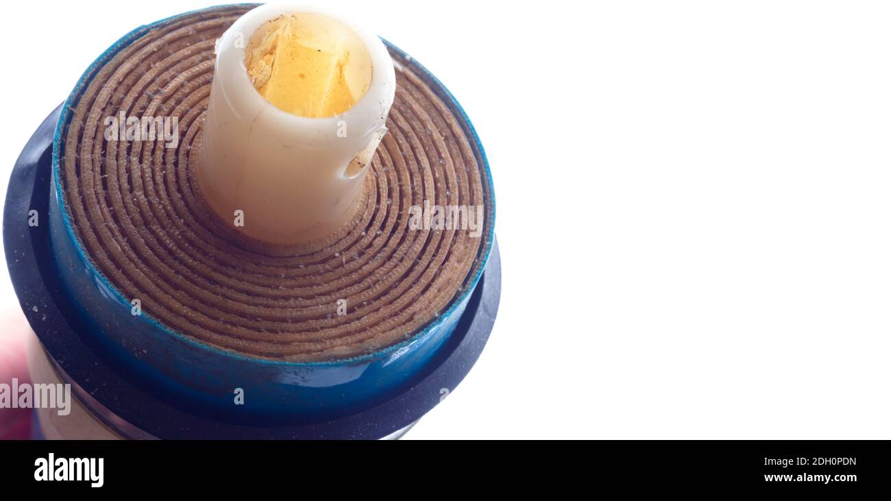 One Used Water Filter home from drinking water systems, dirty ...