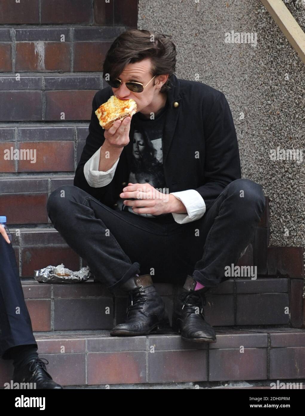Matt Smith grabs lunch outside the Palais des Festivals during the 62nd ...