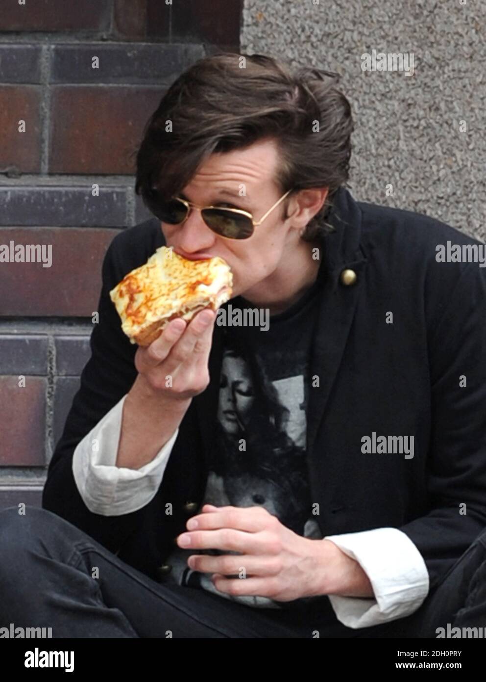 Matt Smith grabs lunch outside the Palais des Festivals during the 62nd ...