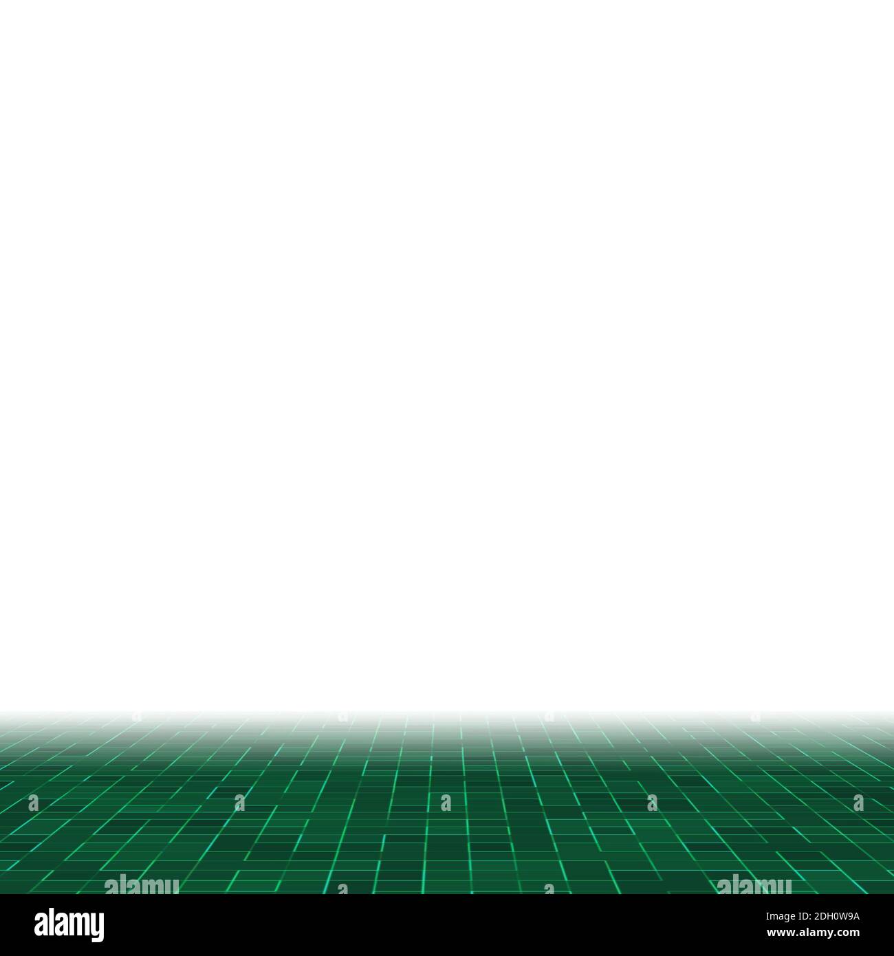 Abstract bright green square pixel tile mosaic wall background and ...