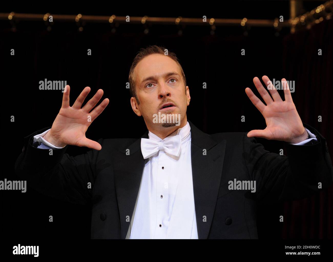 Derren Brown on stage for the 'Enigma' stage show at the Adelphi ...