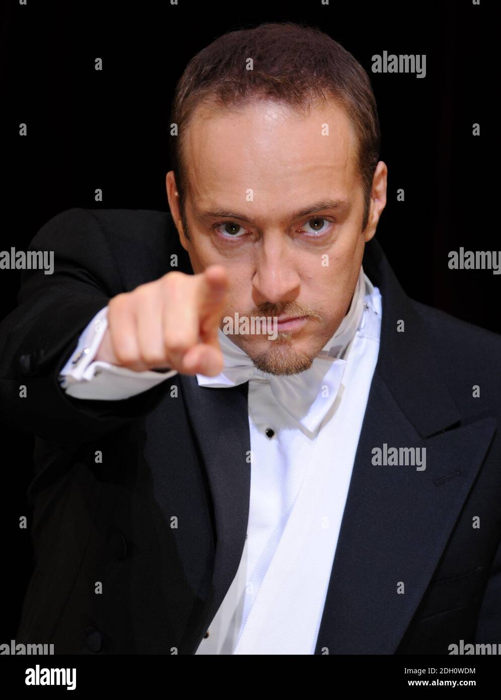 Derren Brown on stage for the 'Enigma' stage show at the Adelphi ...