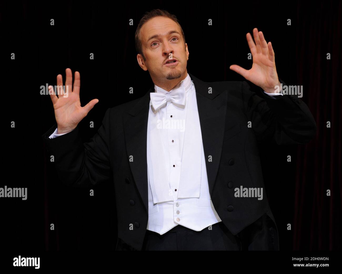 Derren Brown on stage for the 'Enigma' stage show at the Adelphi ...