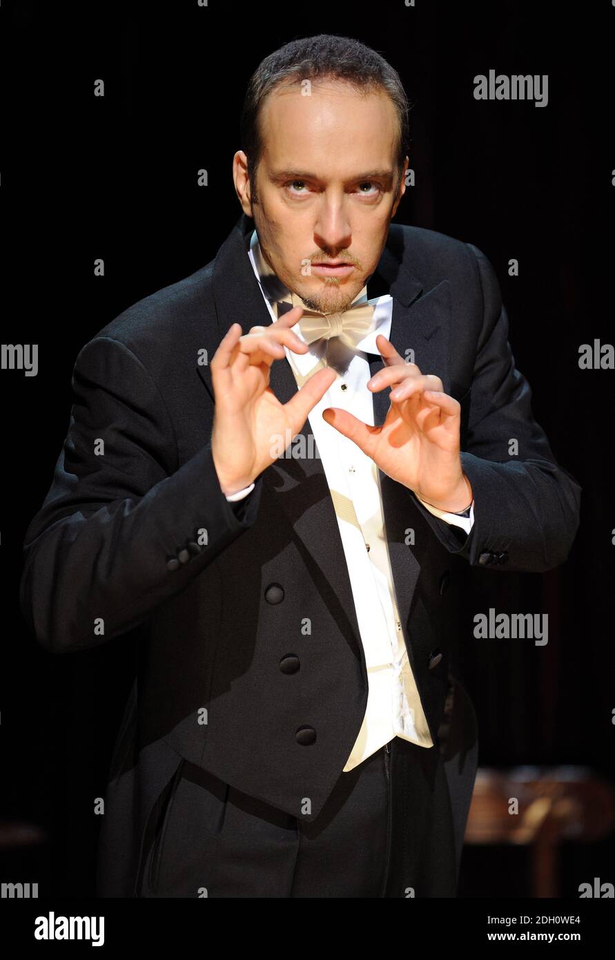 Derren Brown on stage for the 'Enigma' stage show at the Adelphi ...
