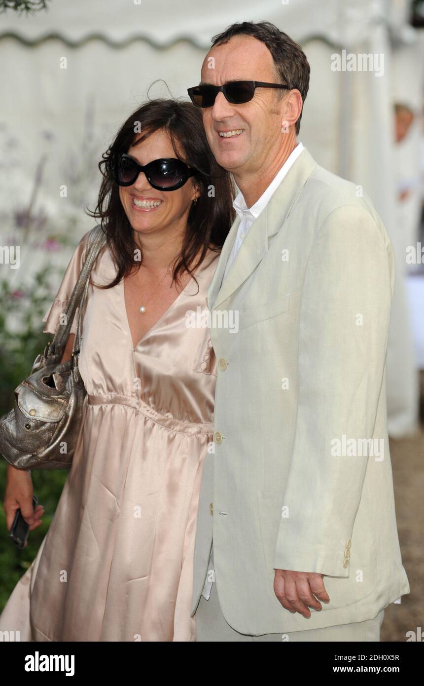 Angus Deayton and his wife Lise Mayer arriving at the Sir David Frost ...