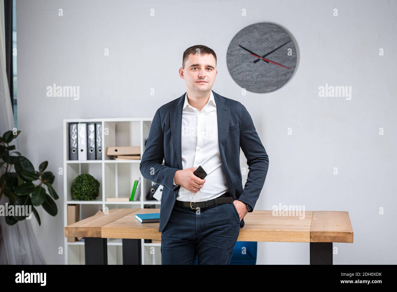 Overweight businessman dressed suit in office. overweight business man ...