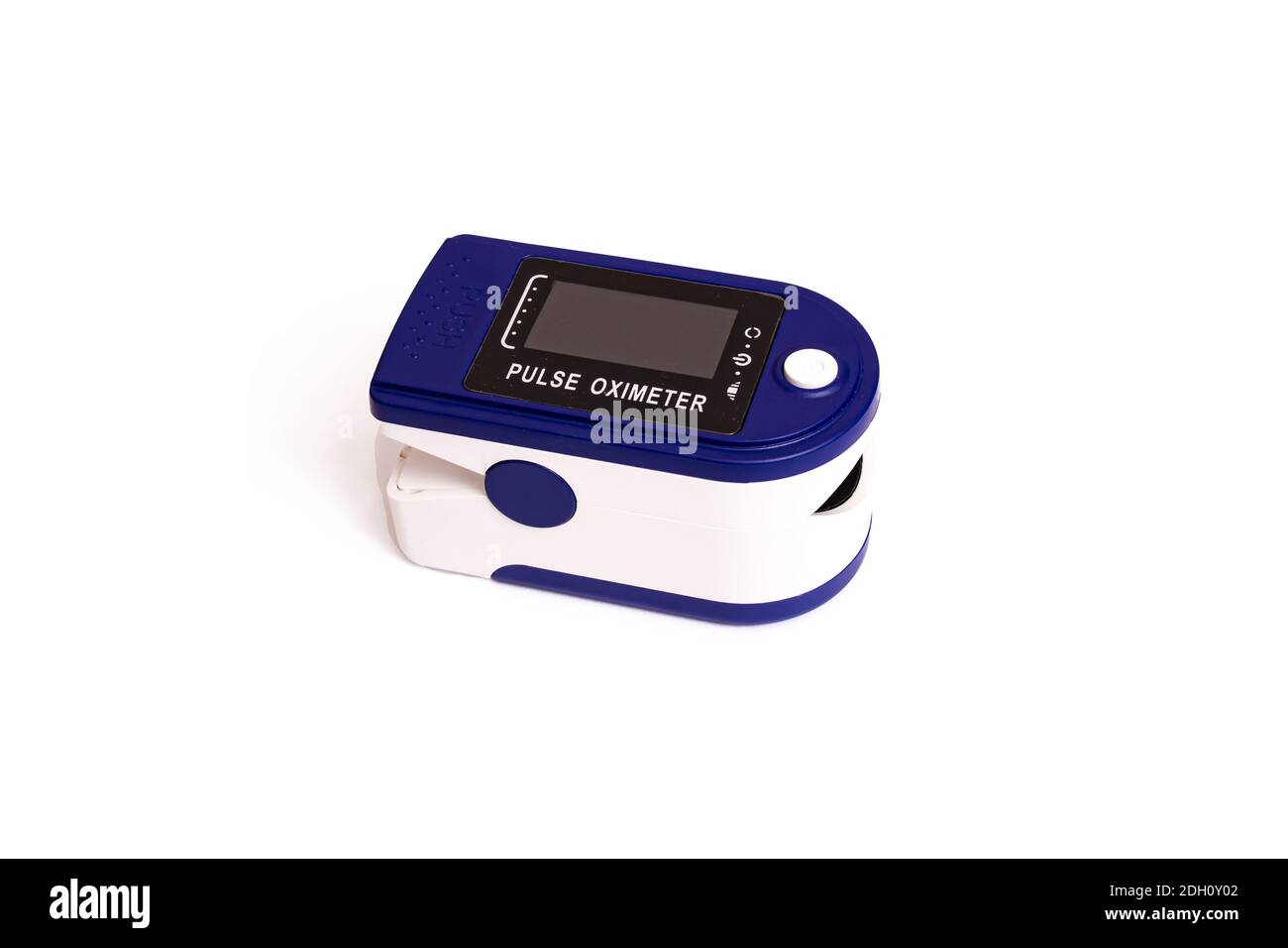 One pulse oximeter isolated on white background close up Stock Photo ...