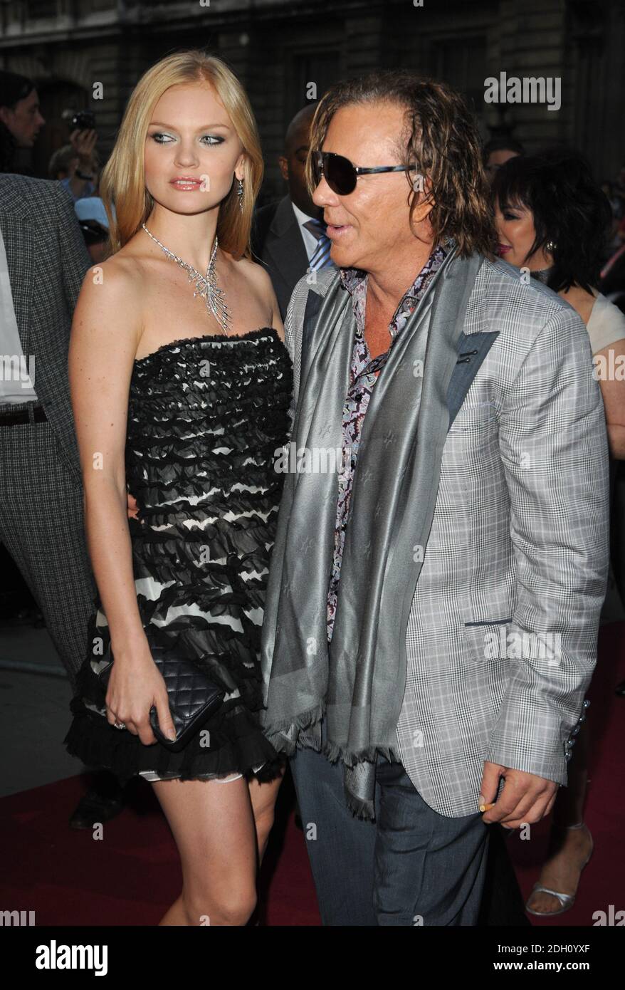 Mickey Rourke and model Elena arrive at the 2009 GQ Men of the Year ...