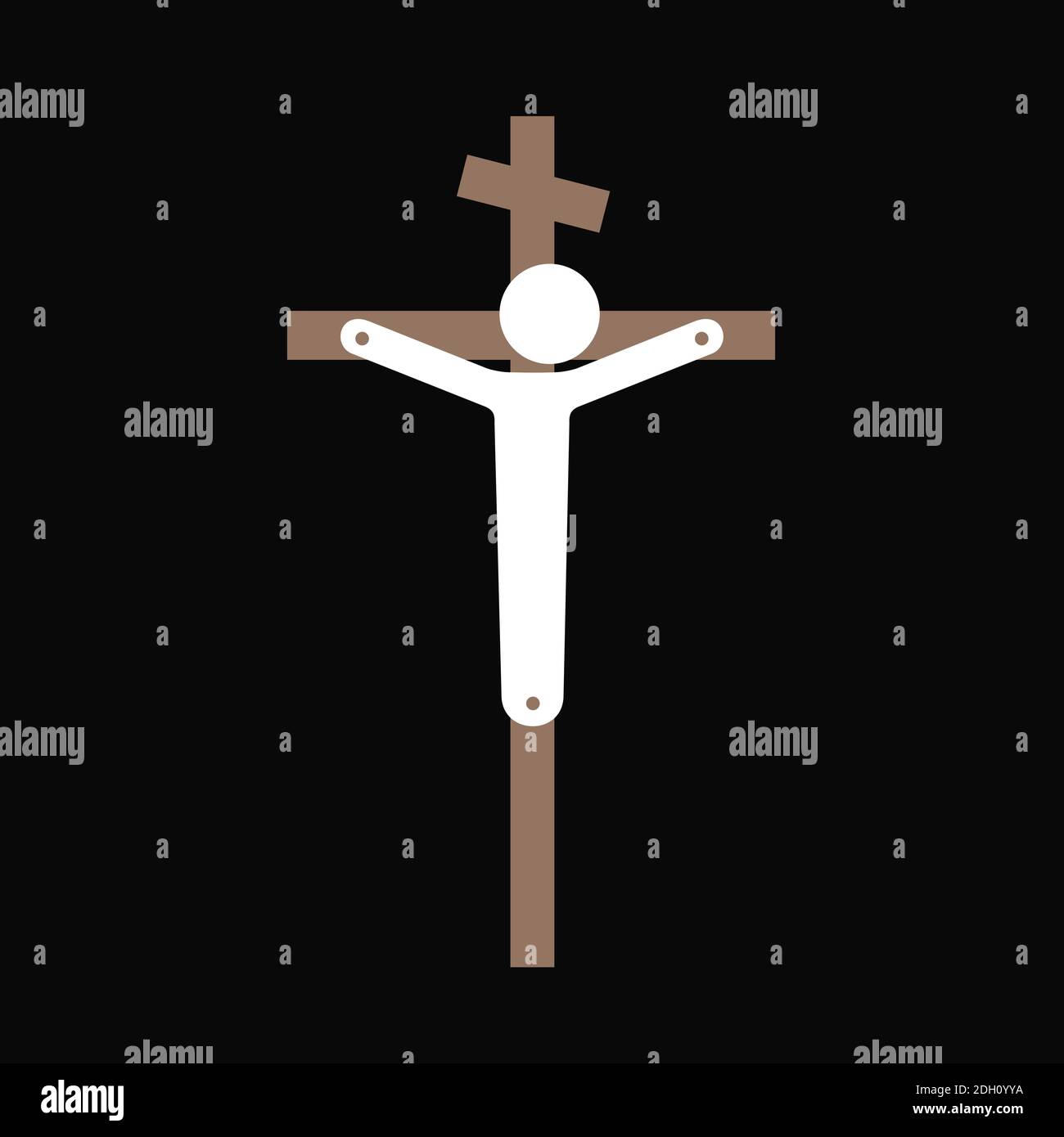 Jesus Christ from Nazareth is crucified on the Christian cross ...