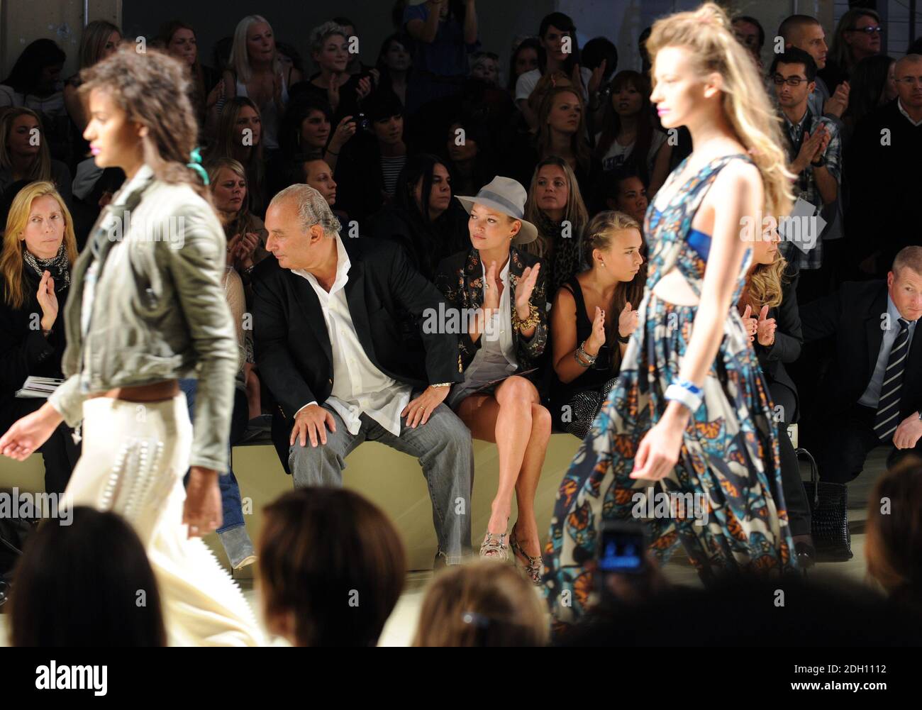 Kate Moss and Philip Green at the Topshop Unique Catwalk show held at ...
