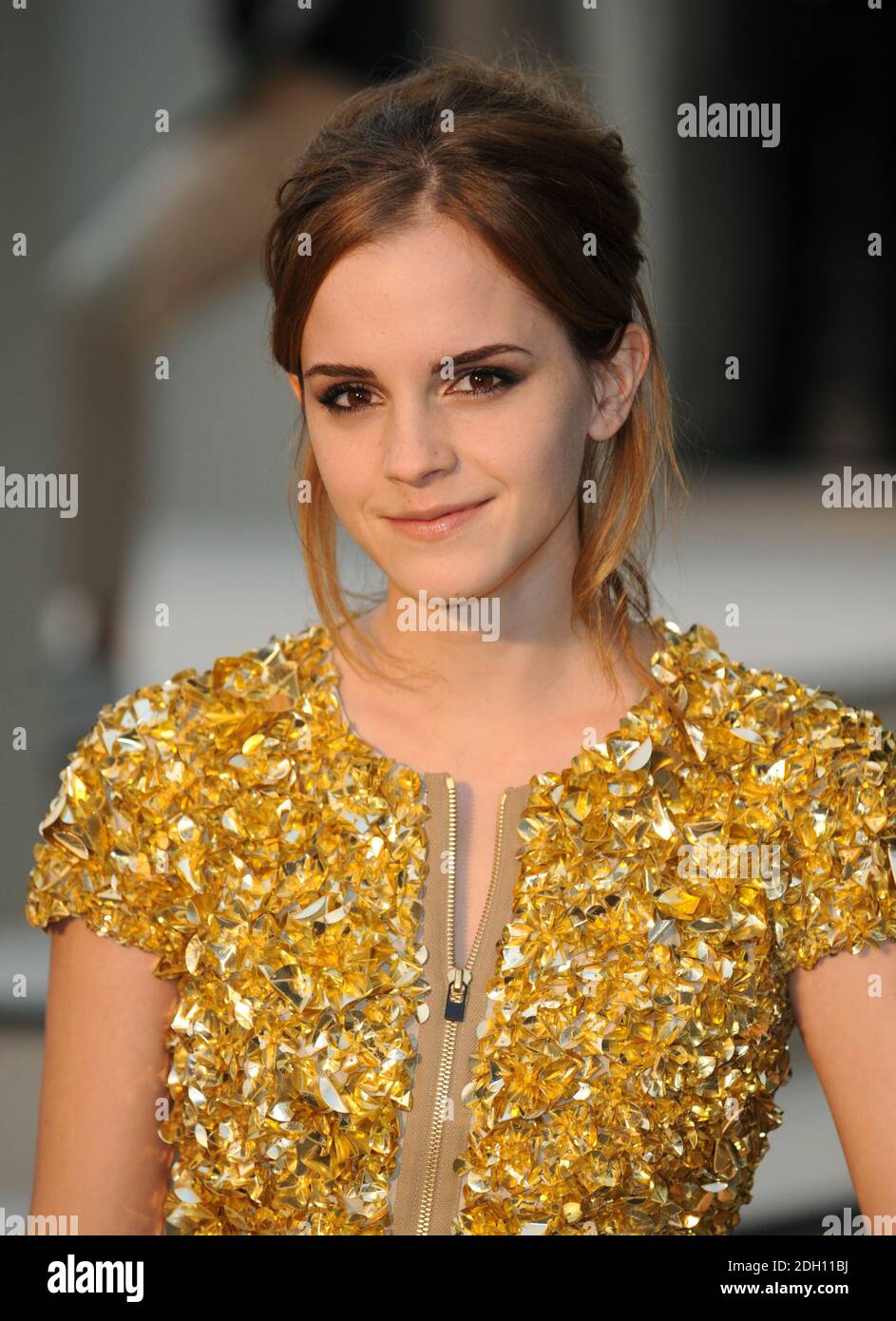 Emma Watson arriving at the Burberry Catwalk Show, part of London ...