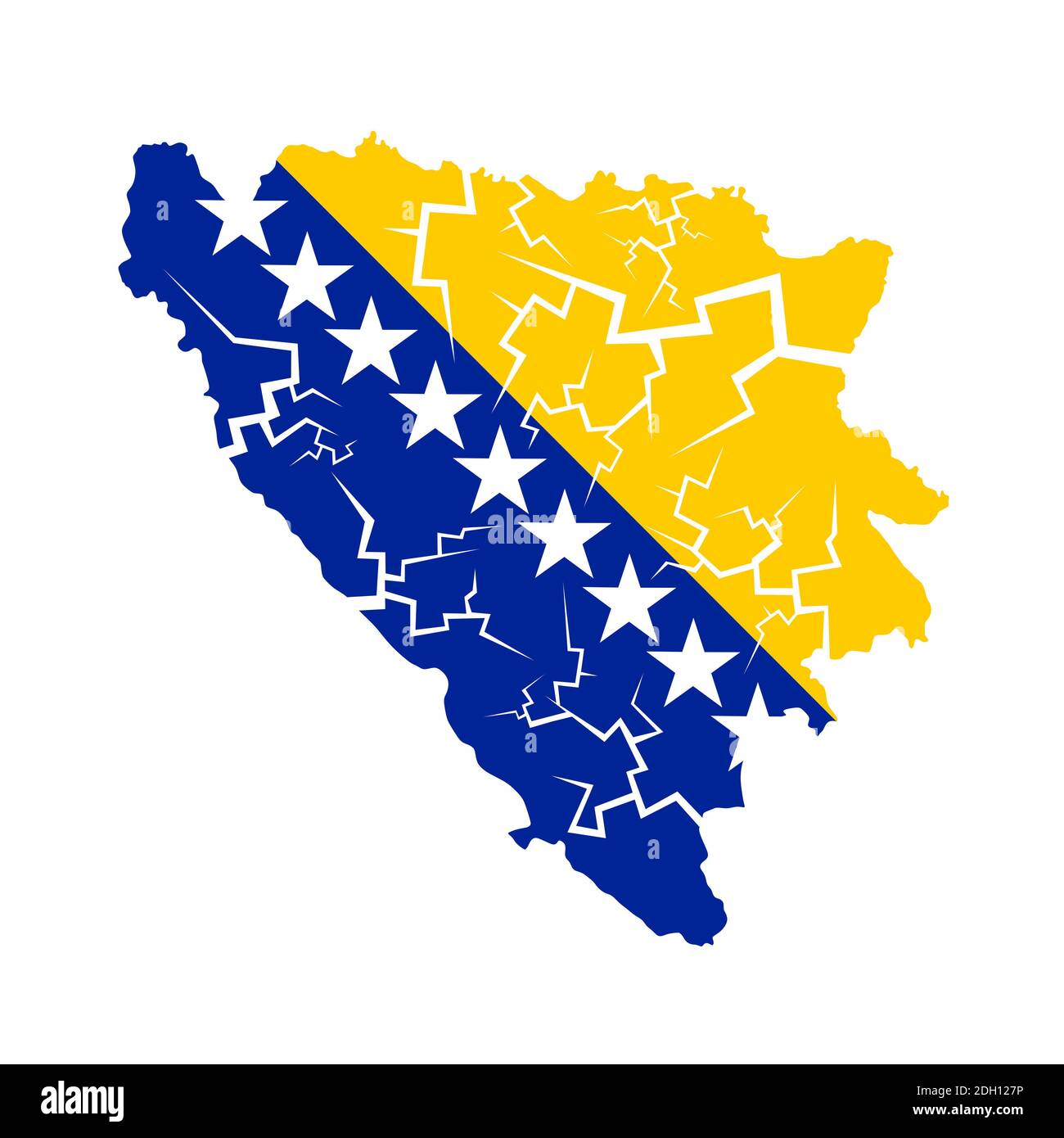 Disintegration of Bosnia and Herzegovina - territory of state and ...