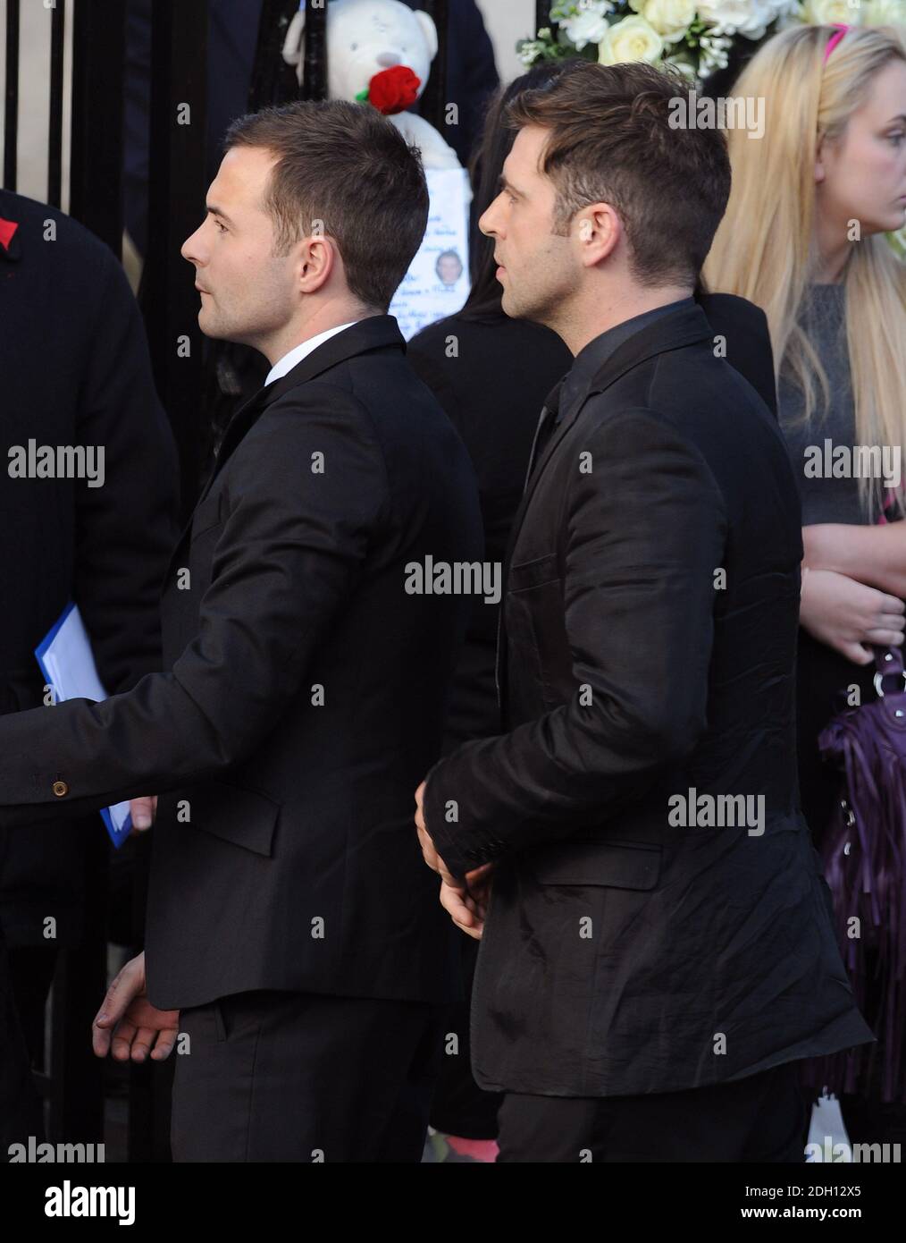 Shane Filan and Mark Feehily from Westlife arrives at St Laurence O ...