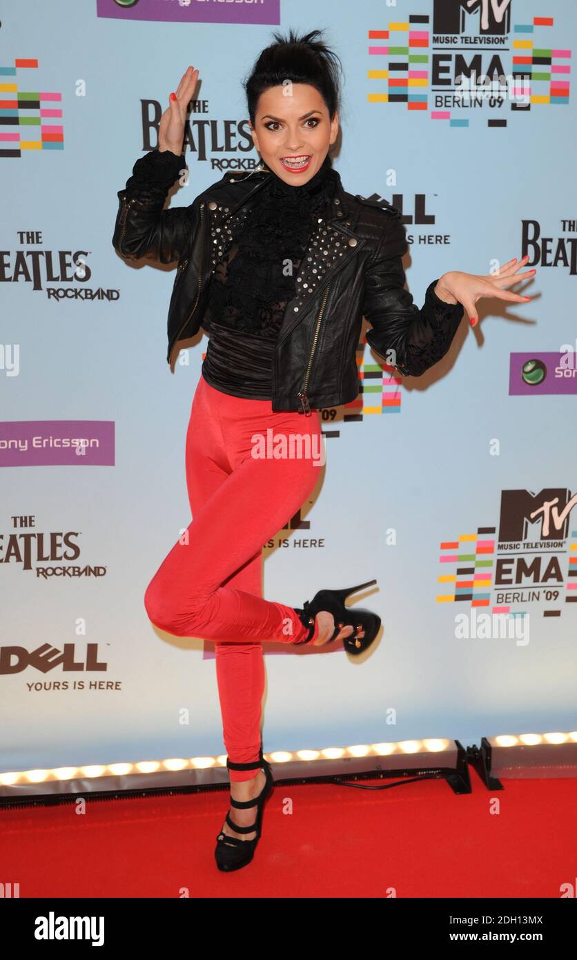 Ninet Tayeb arriving at the MTV European Music Awards 2009, held at the ...