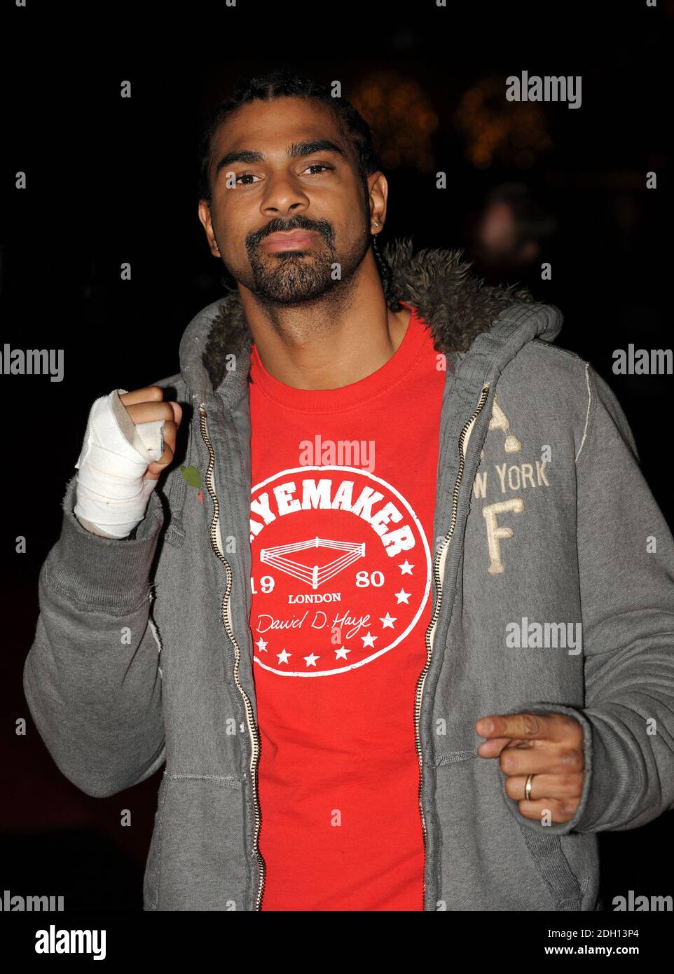 David Haye arriving at the european premiere of Harry Brown at the ...
