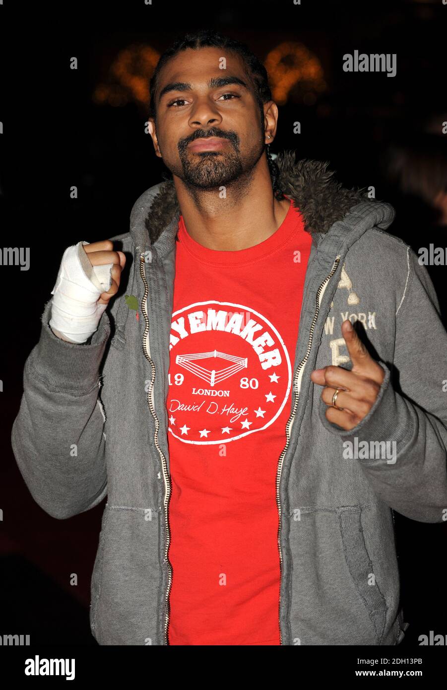 David Haye arriving at the european premiere of Harry Brown at the ...