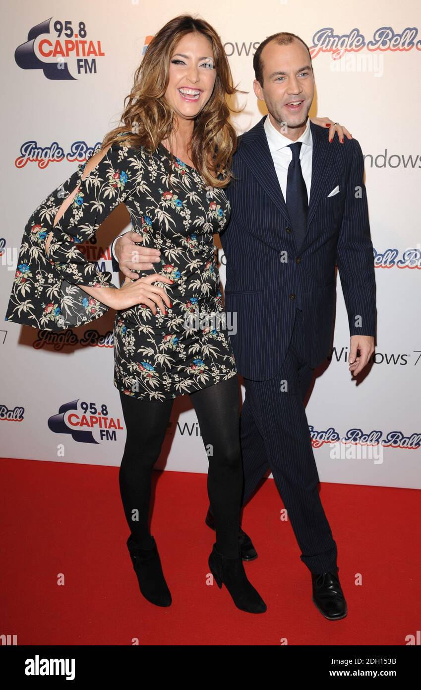**EDITORIAL USE ONLY** Lisa Snowdon and Johnny Vaughan in the press ...