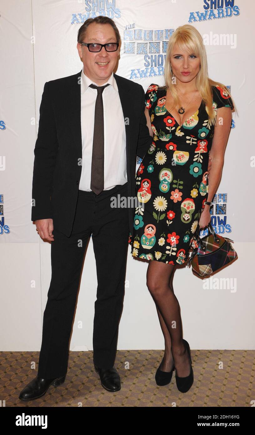 Vic Reeves and Nancy Sorrell arriving for the South Bank Show Awards ...