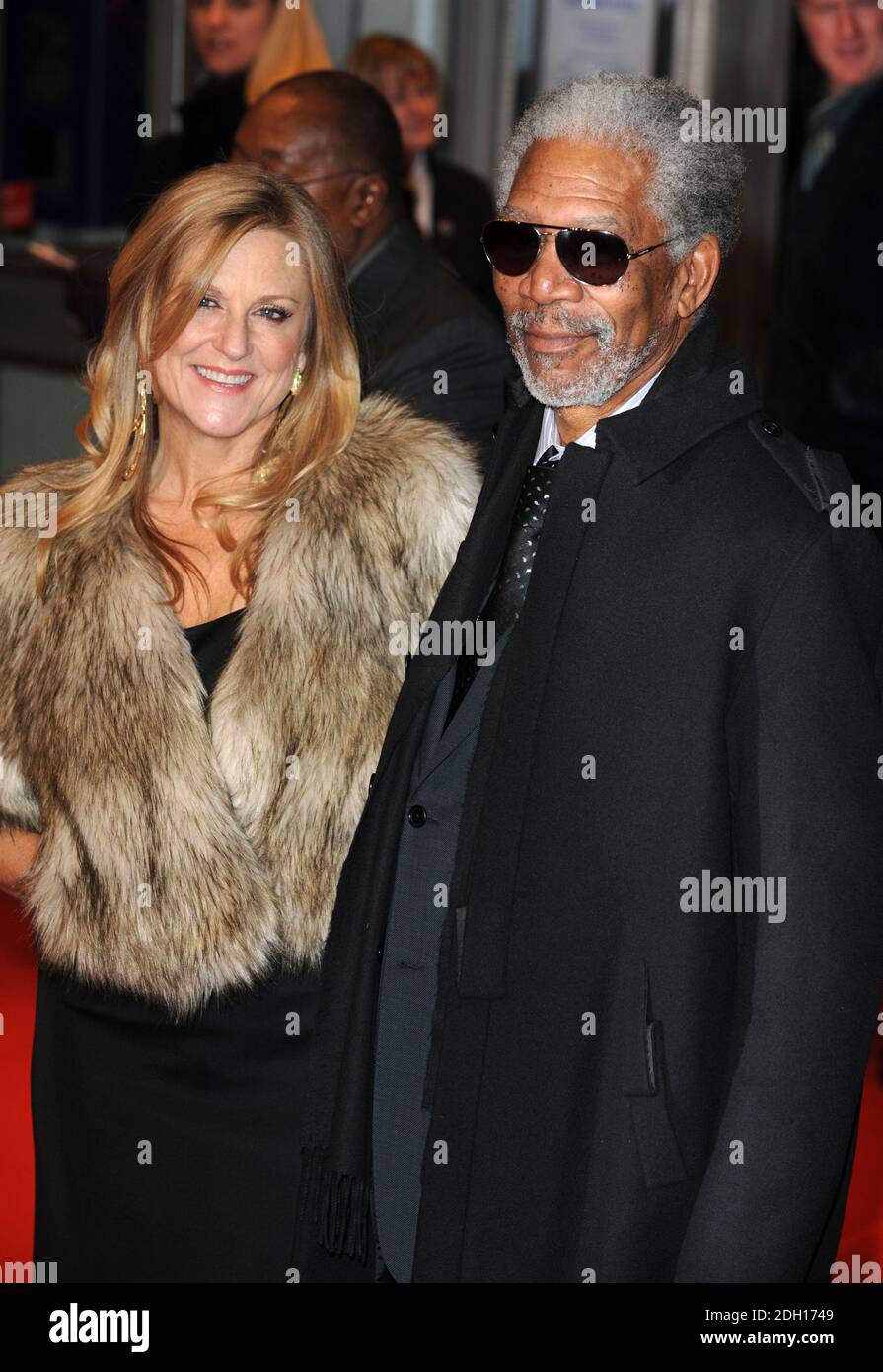 Producer Lori McCreary and Morgan Freeman arriving at the UK Premiere ...