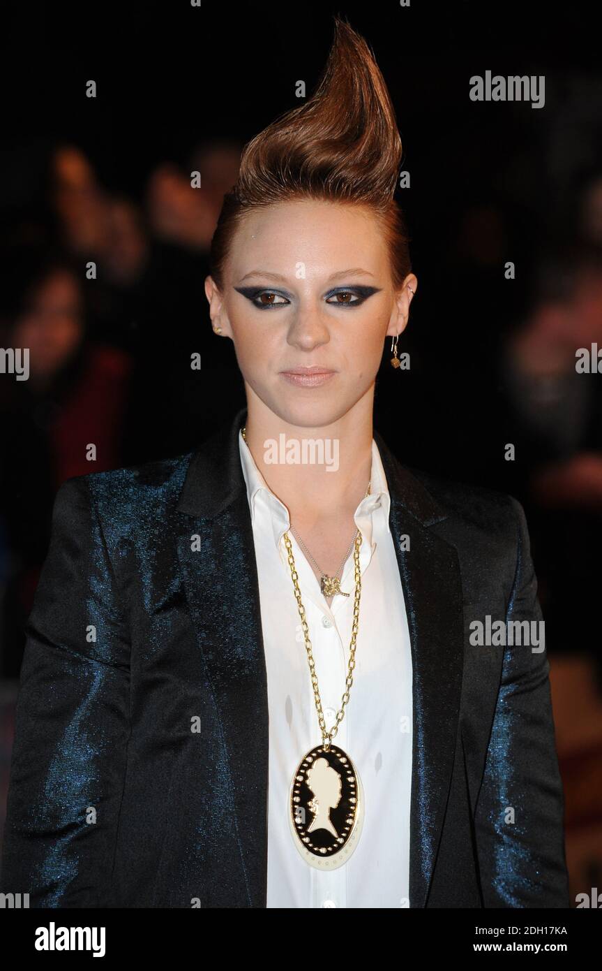 Elly Jackson of La Roux arriving at The Brit Awards 2010 at Earls Court ...