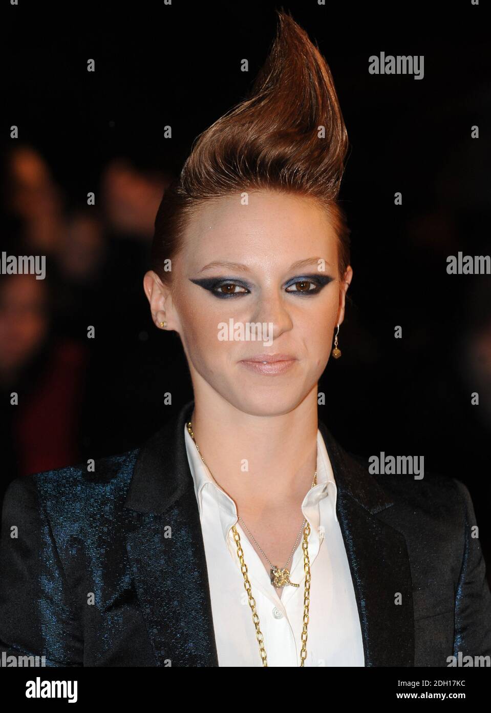 Elly Jackson of La Roux arriving at The Brit Awards 2010 at Earls Court ...