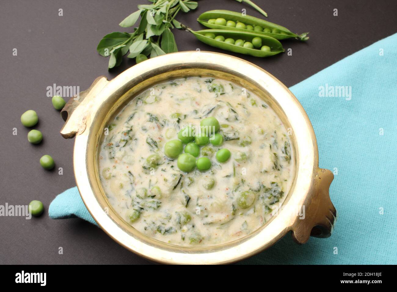 Methi Malai Mutter, Indian food, India Stock Photo - Alamy